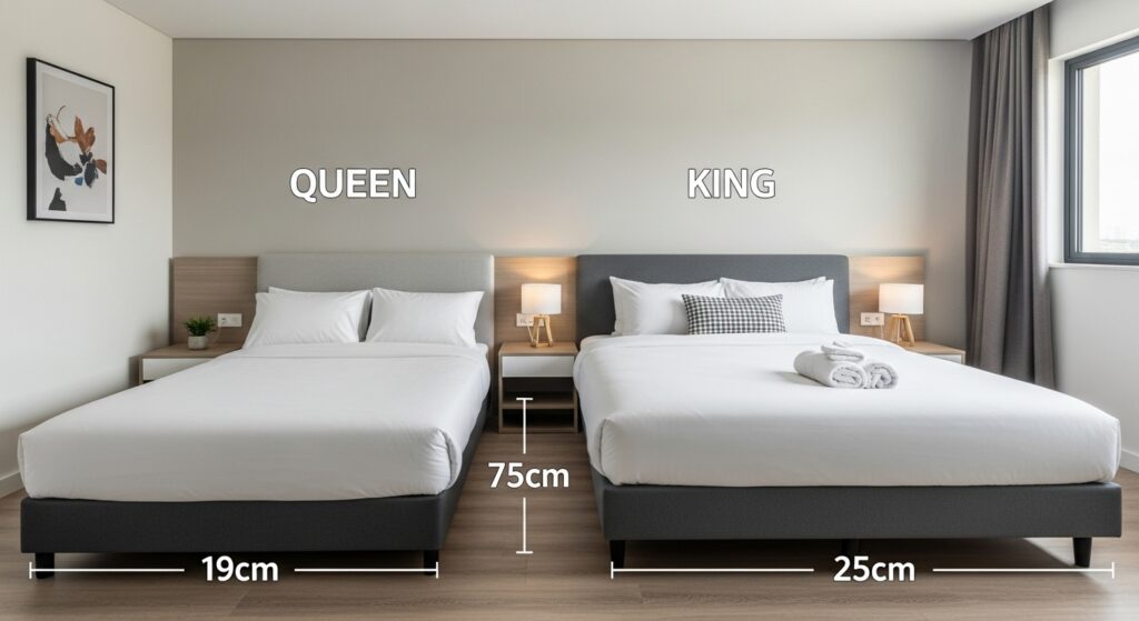 Queensize vs. Kingsize: Der Bett-Unterschied